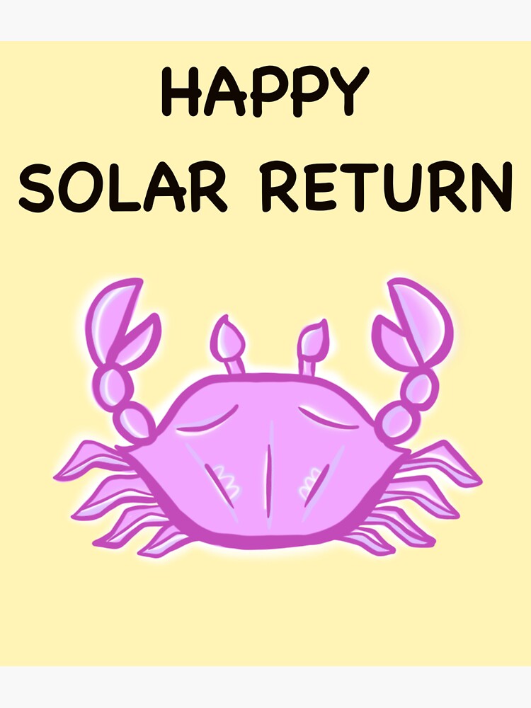 "Happy solar return - cancer zodiac symbol " Sticker for Sale by ...