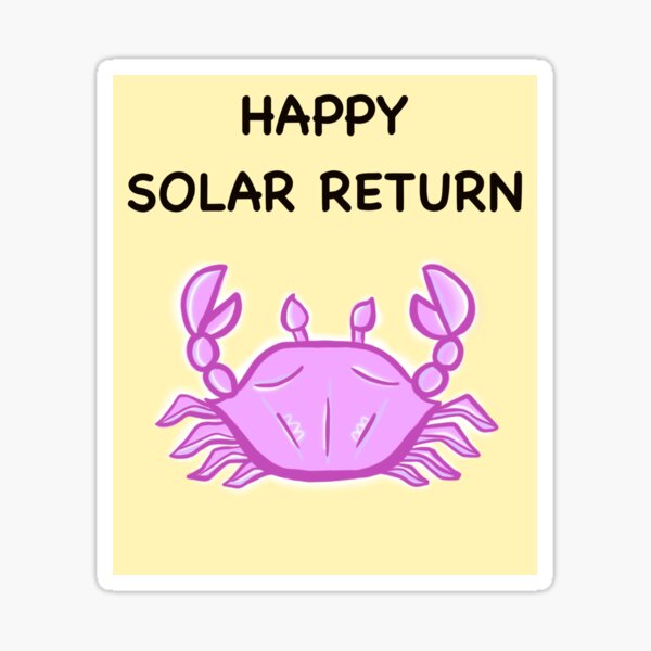 "Happy solar return - cancer zodiac symbol " Sticker for Sale by ...