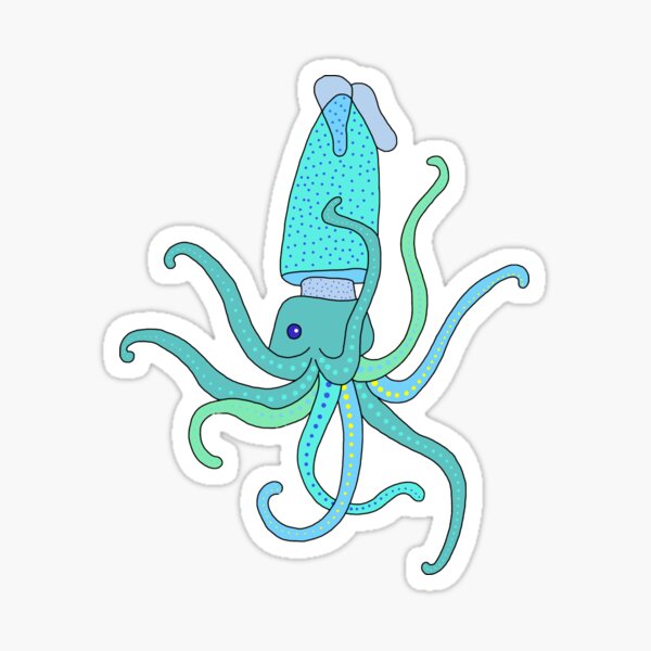"Squid" Sticker for Sale by AnnieHines | Redbubble