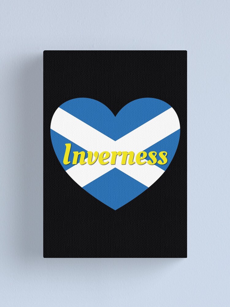 "Inverness Scotland UK Scotland Flag Heart - Inverness" Canvas Print ...