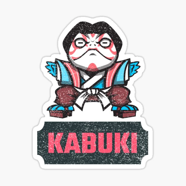 "FROG KABUKI" Sticker by Orange-juice-L | Redbubble