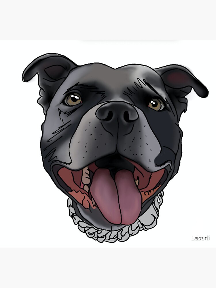 "English Staffy Dog " Sticker for Sale by Lasarii | Redbubble