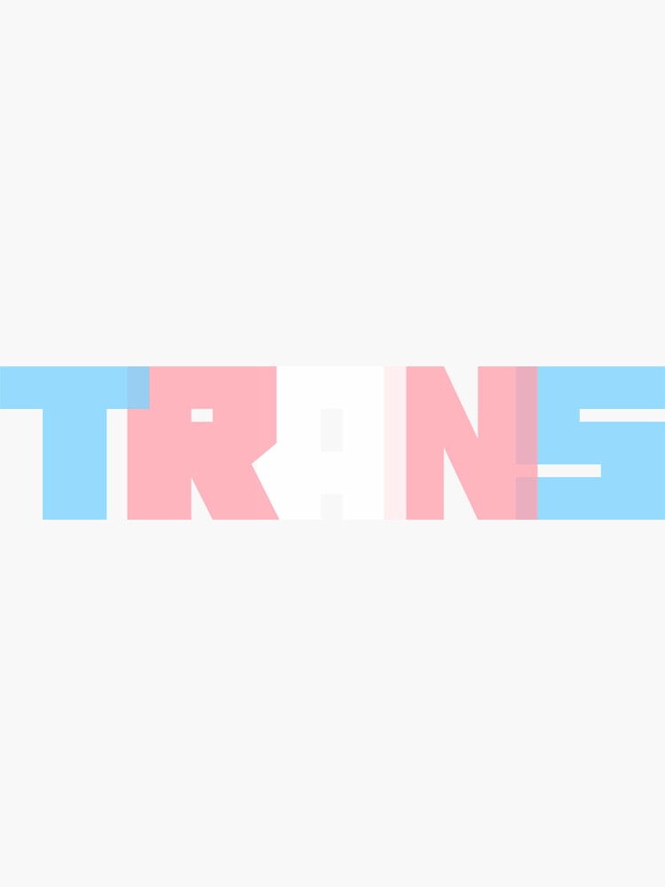 "Trans Block Letters" Sticker for Sale by EnbyPride | Redbubble