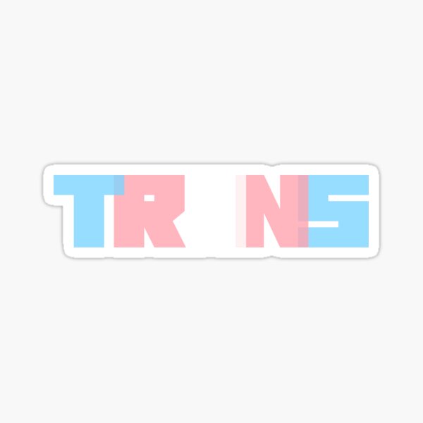 "Trans Block Letters" Sticker for Sale by EnbyPride | Redbubble
