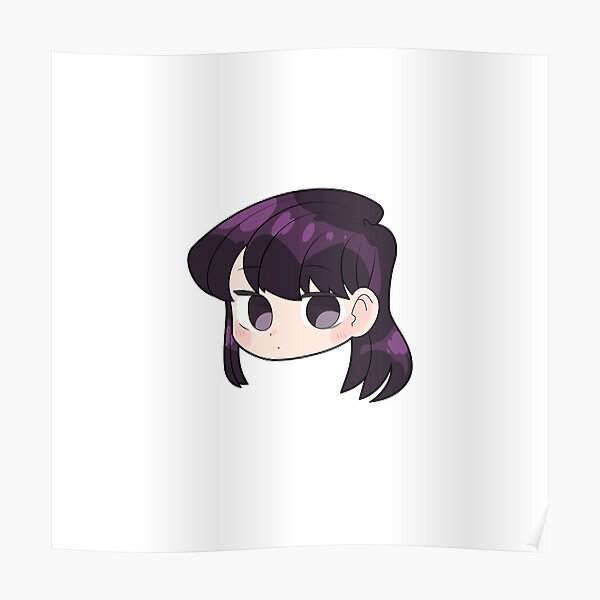 "Komi Can't Communicate Komi Shouko Chibi Head" Poster for Sale by ...
