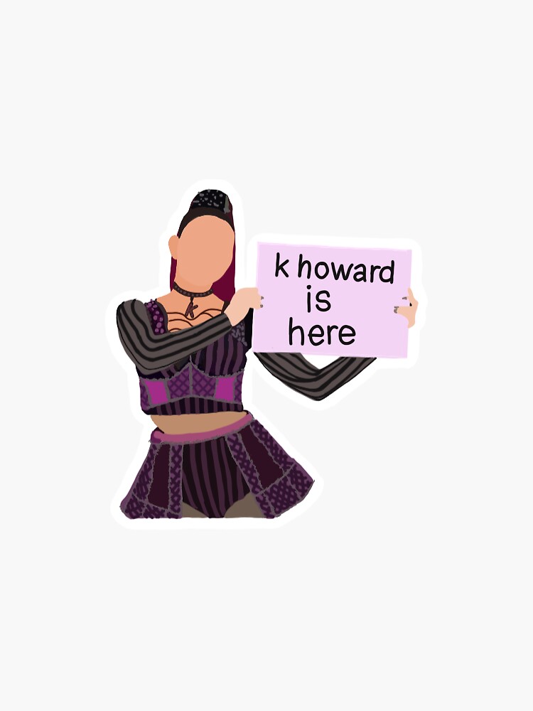 "k howard is here" Sticker for Sale by skyart-07 | Redbubble