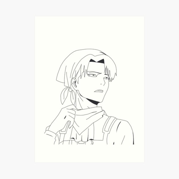 "Levi Ackerman Line Art" Art Print for Sale by Samriiart | Redbubble