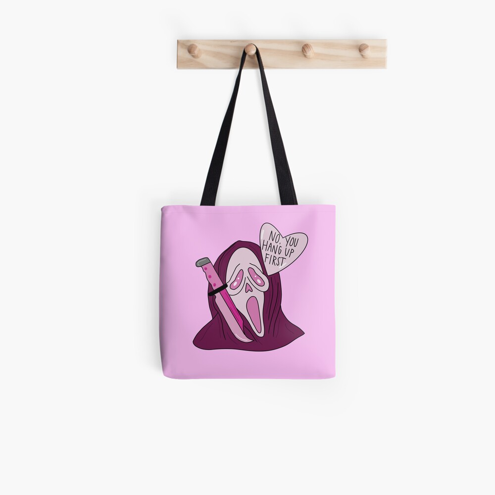 "Girly Pink Scream ghost face " Tote Bag for Sale by Moon-And-Moth ...