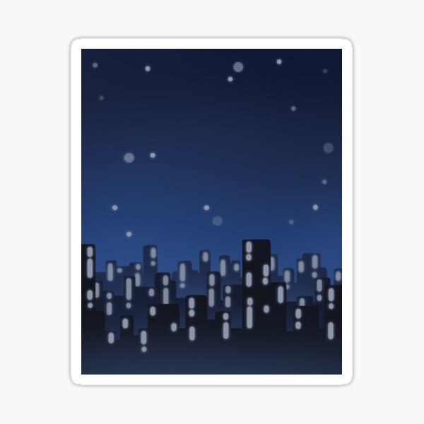 "Night Sky" Sticker for Sale by ToonyPineapple | Redbubble