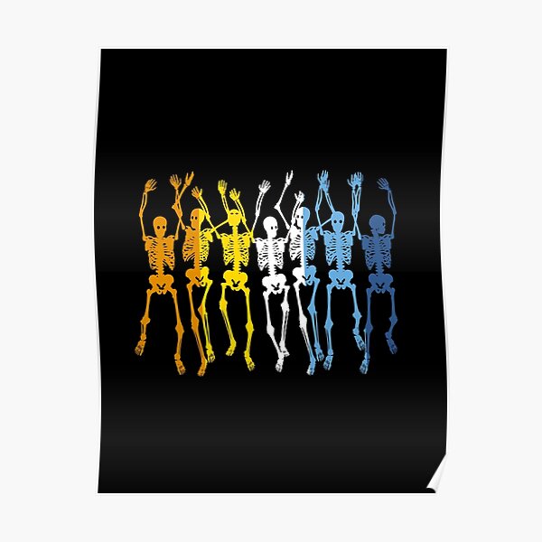 "Aro Ace Flag Halloween Skeletons. Aroace Pride" Poster for Sale by ...