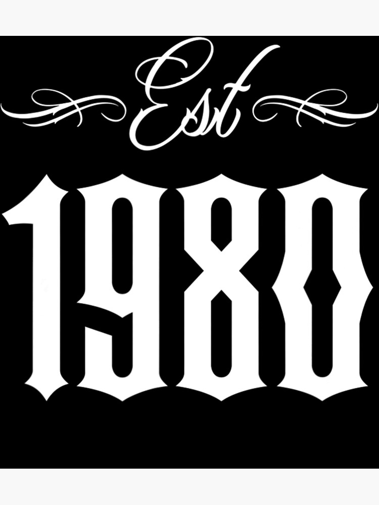 "41 Year Old Tattoo Lover 1980 41st Birthday" Poster for Sale by ...