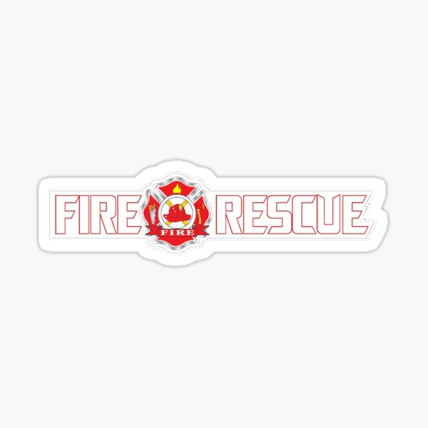 "Fire-Rescue-Logo" Sticker for Sale by RENAGADE4LYF | Redbubble