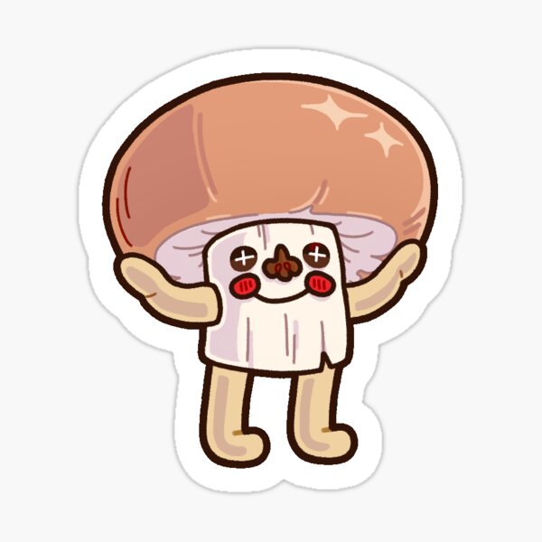 "Mushroom Friend Sticker" Sticker by lilwulfart | Redbubble