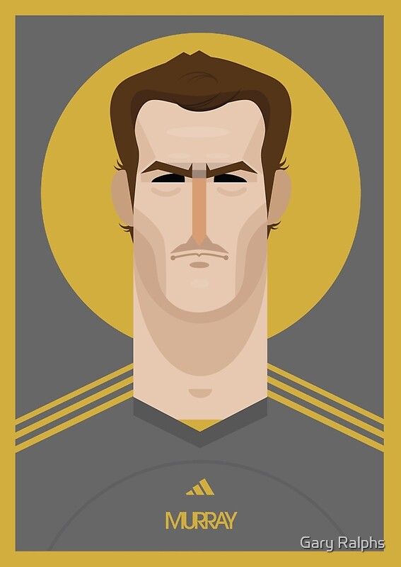 "Andy Murray Tennis Illustration" by Gary Ralphs | Redbubble