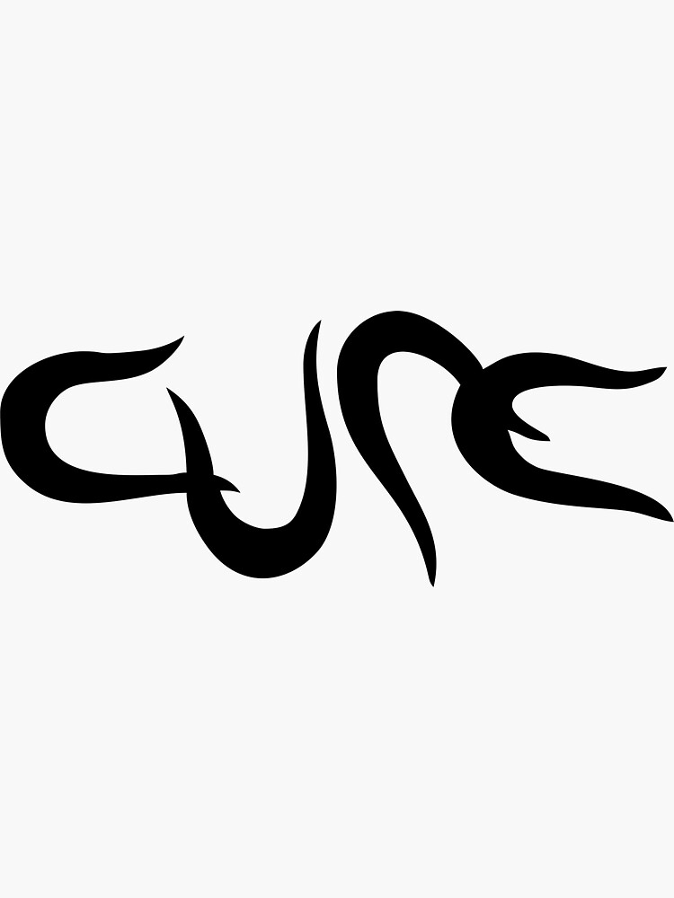 "The Cure Logo" Sticker by datymima43 | Redbubble