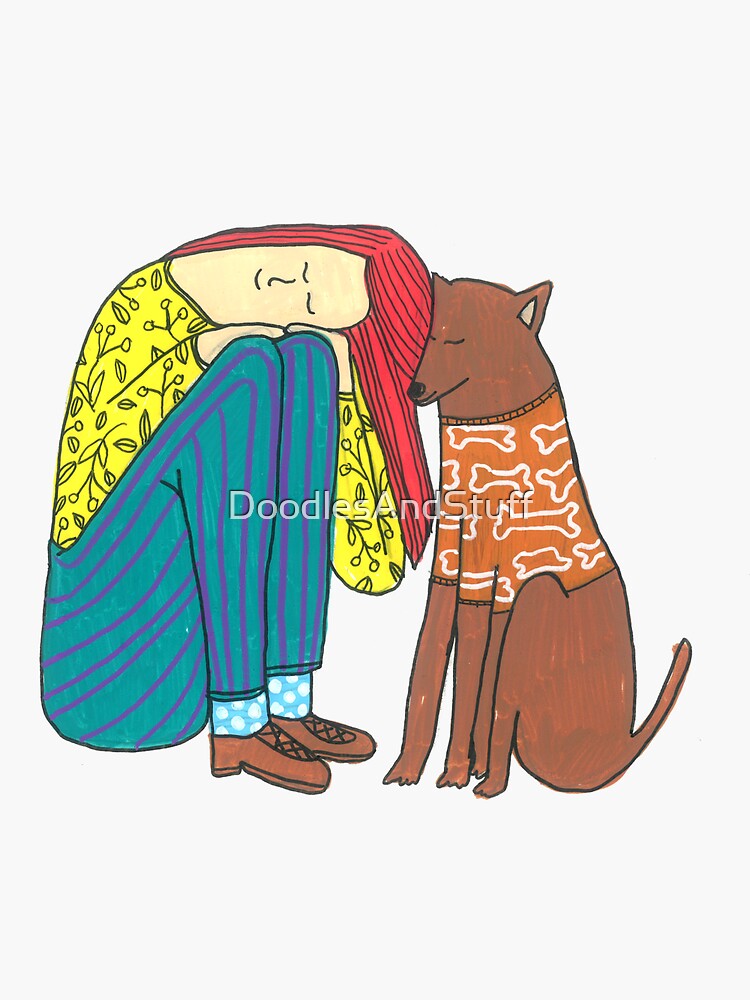 "Best Friends" Sticker for Sale by DoodlesAndStuff | Redbubble