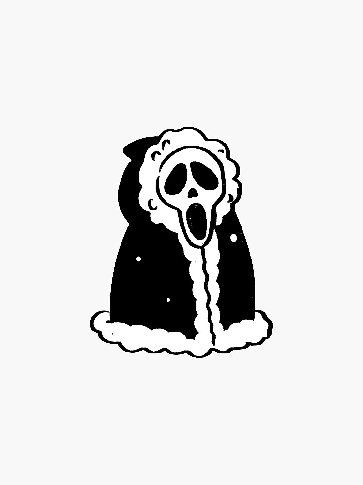 "Winter Ghost Face" Sticker for Sale by Regularsweater | Redbubble