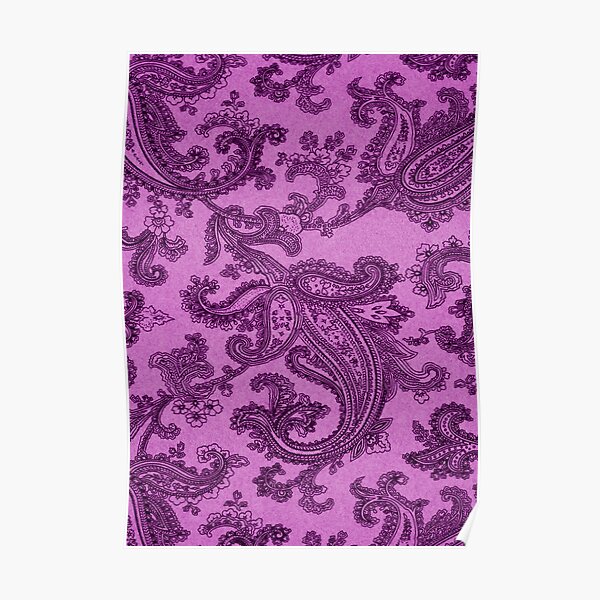 "Magenta Victorian Style Floral Pattern" Poster for Sale by YuviMK ...
