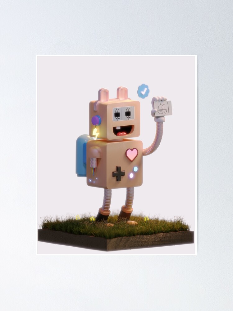 "Bongo the Butt Loving Boto - Golden Orange Painted" Poster by ...