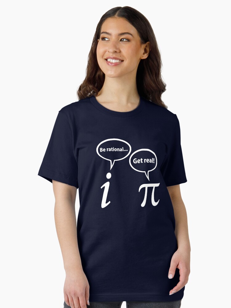 "Be Rational Get Real Imaginary Math Pi" Essential T-Shirt for Sale by ...