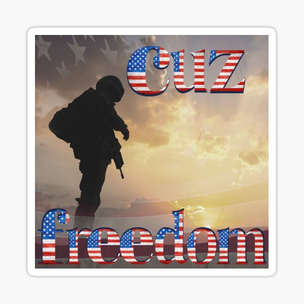 "Cuz Freedom Series Number Three" Sticker for Sale by OpenED360 | Redbubble