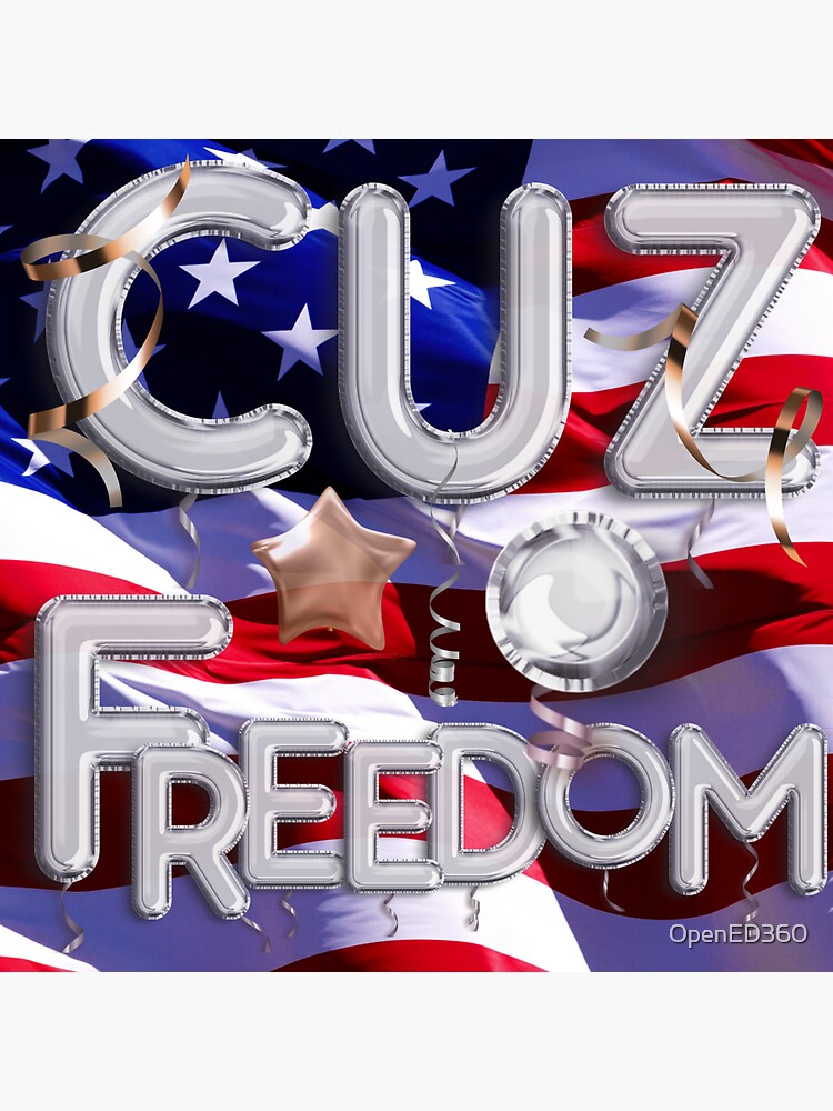 "Cuz Freedom Series Number Six" Sticker by OpenED360 | Redbubble