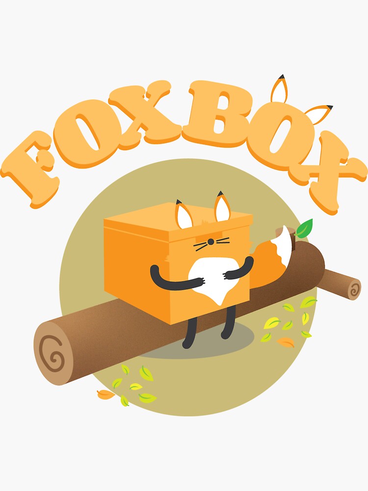 "Fox Box (Transparent Background)" Sticker for Sale by crumblestudio ...
