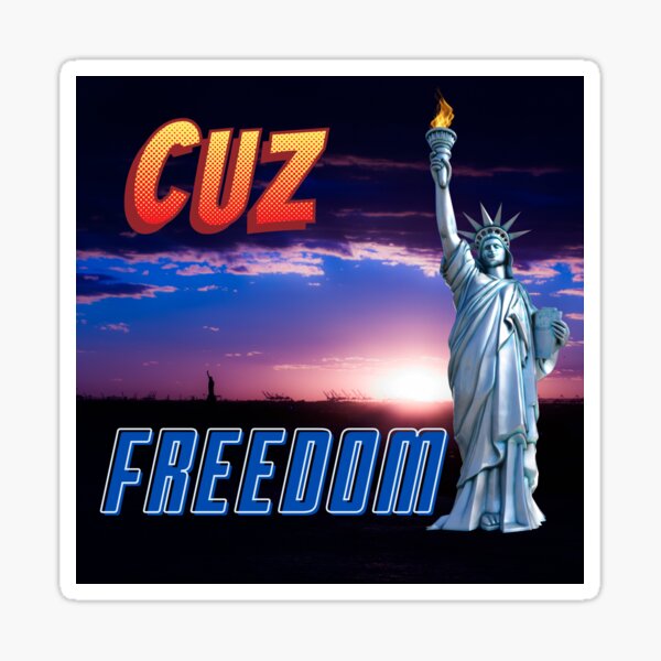 "Cuz Freedom Series Number Twenty-Six" Sticker for Sale by OpenED360 ...