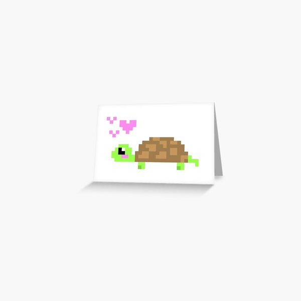 "Cute 8 Bit Turtle Love" Greeting Card by shnanogans | Redbubble
