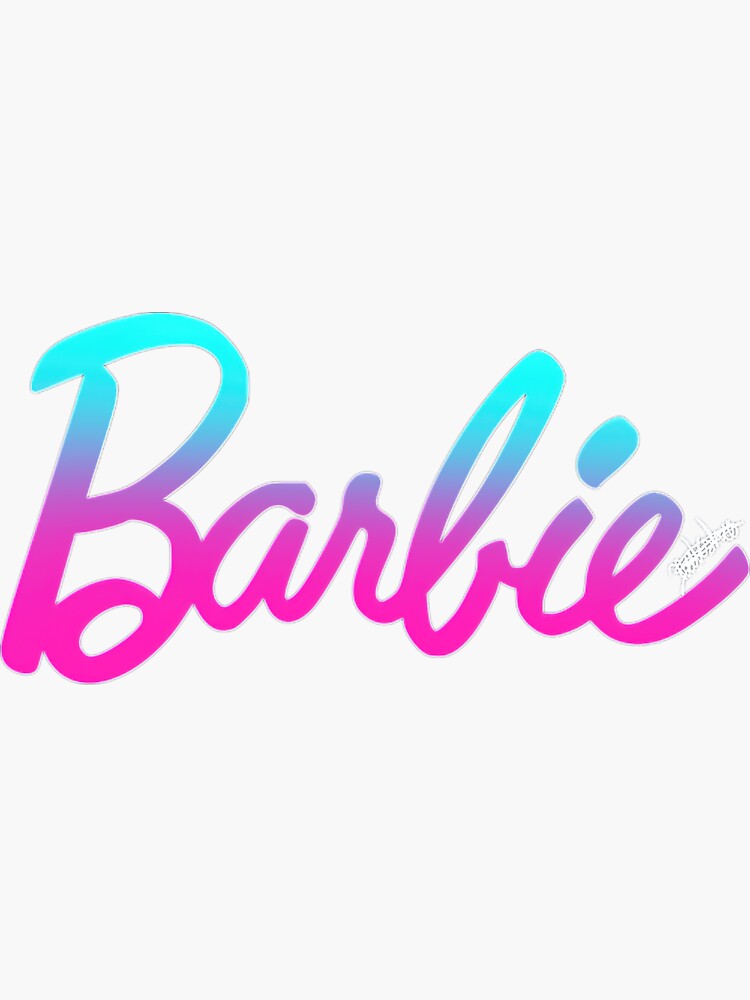 "Barbie Blue Shade logo " Sticker for Sale by clogsquarterly | Redbubble