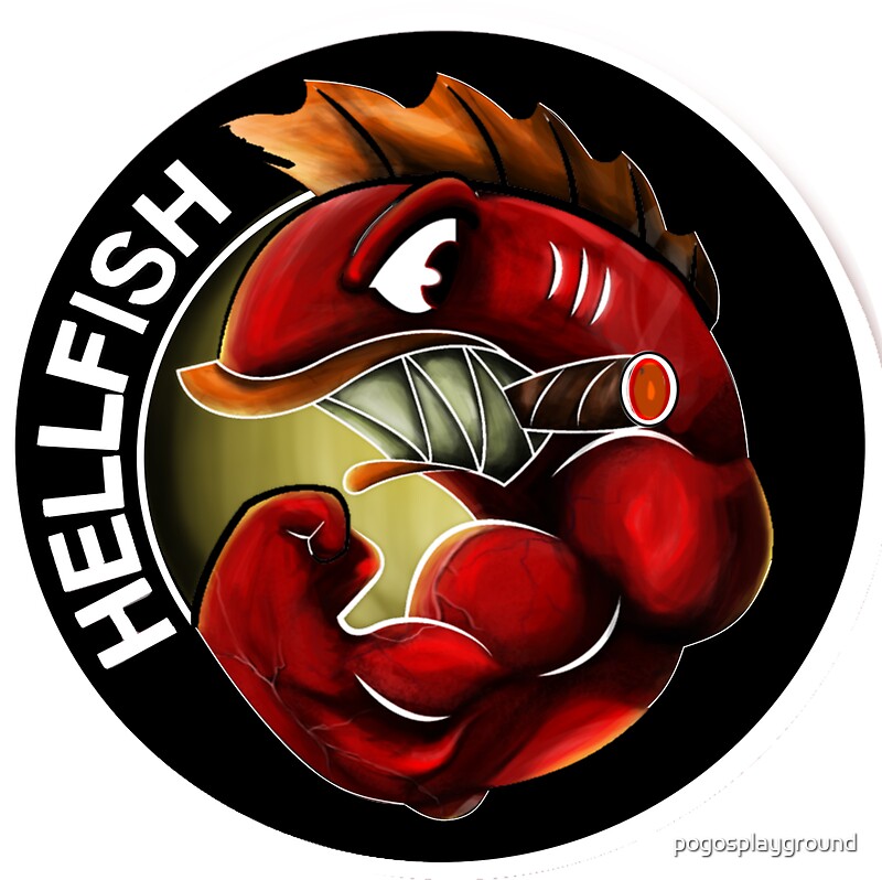 Hellfish: Pegatinas | Redbubble