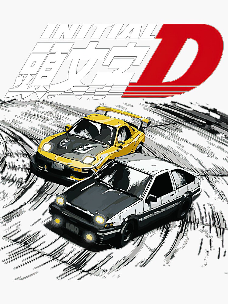 "Initial D" Sticker for Sale by Initialdd307 | Redbubble