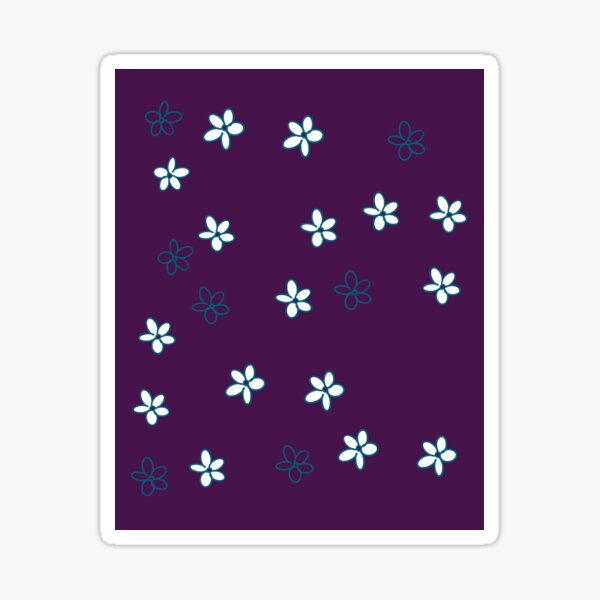 "Small Flower Pattern in Violet" Sticker by Paxbear | Redbubble