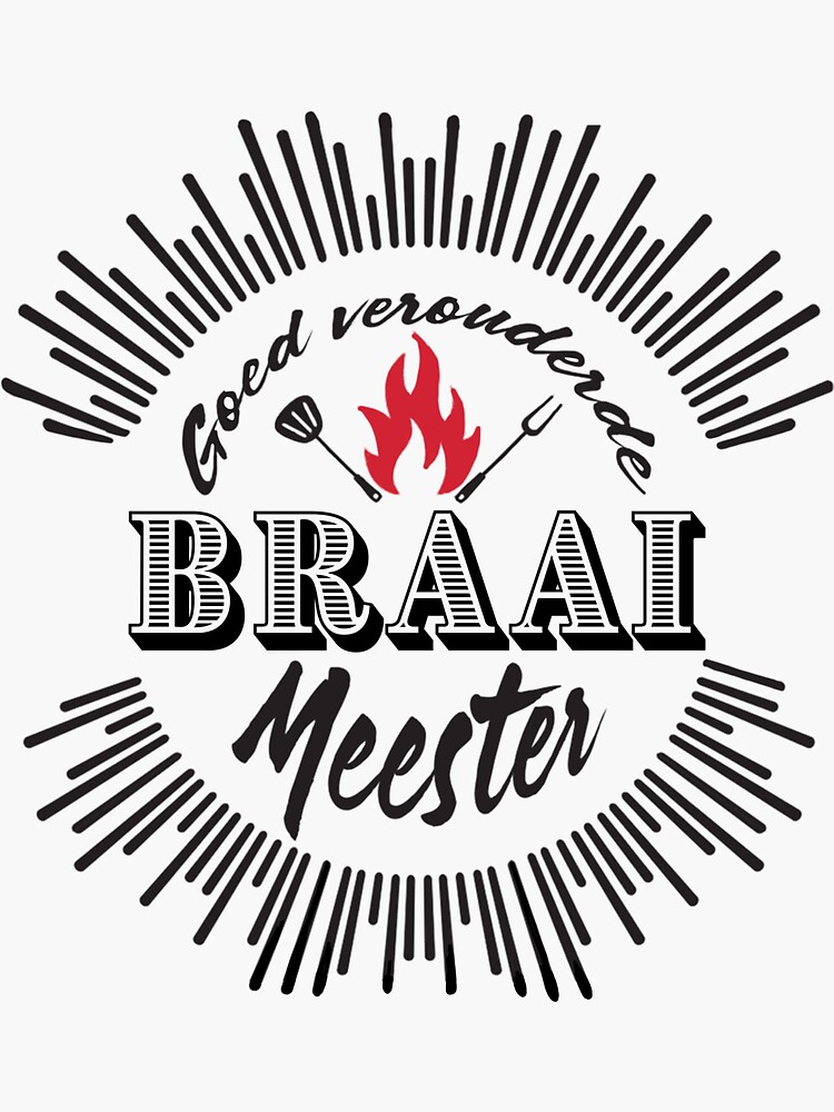 "South-African Braai Sign" Sticker for Sale by Safarichic | Redbubble