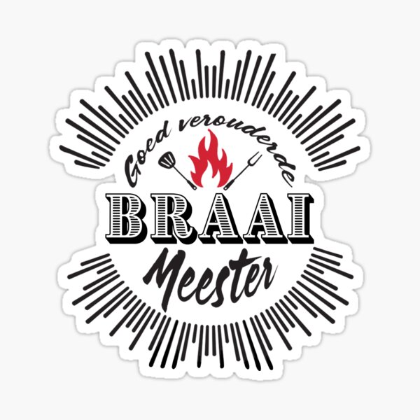 "South-African Braai Sign" Sticker for Sale by Safarichic | Redbubble