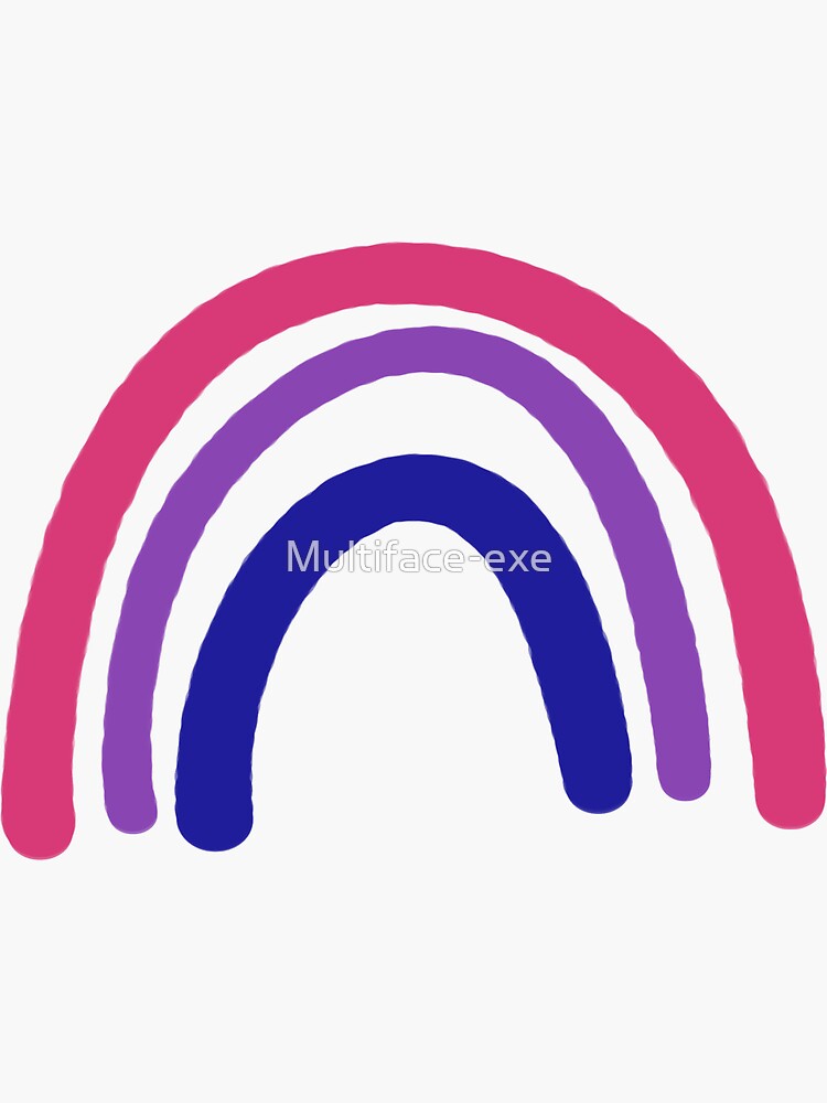 "Rainbow Bisexual Flag Patterns" Sticker for Sale by Multiface-exe ...