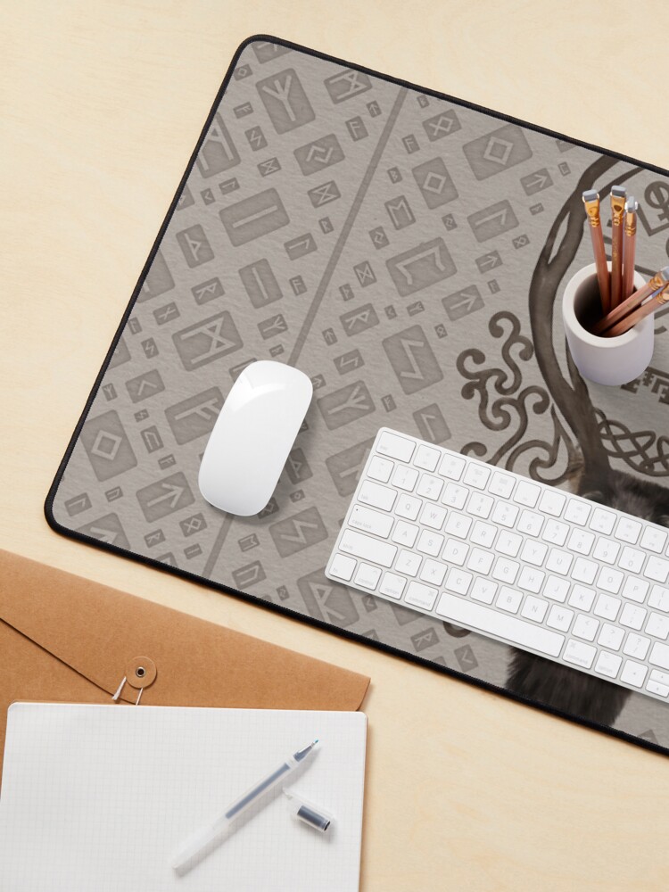 "Deer and Vegvisir - Viking Navigation Compass" Mouse Pad for Sale by ...