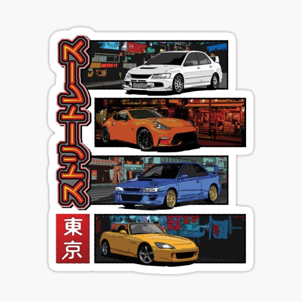 "JDM - Tokyo street race cars" Sticker for Sale by M3EX | Redbubble