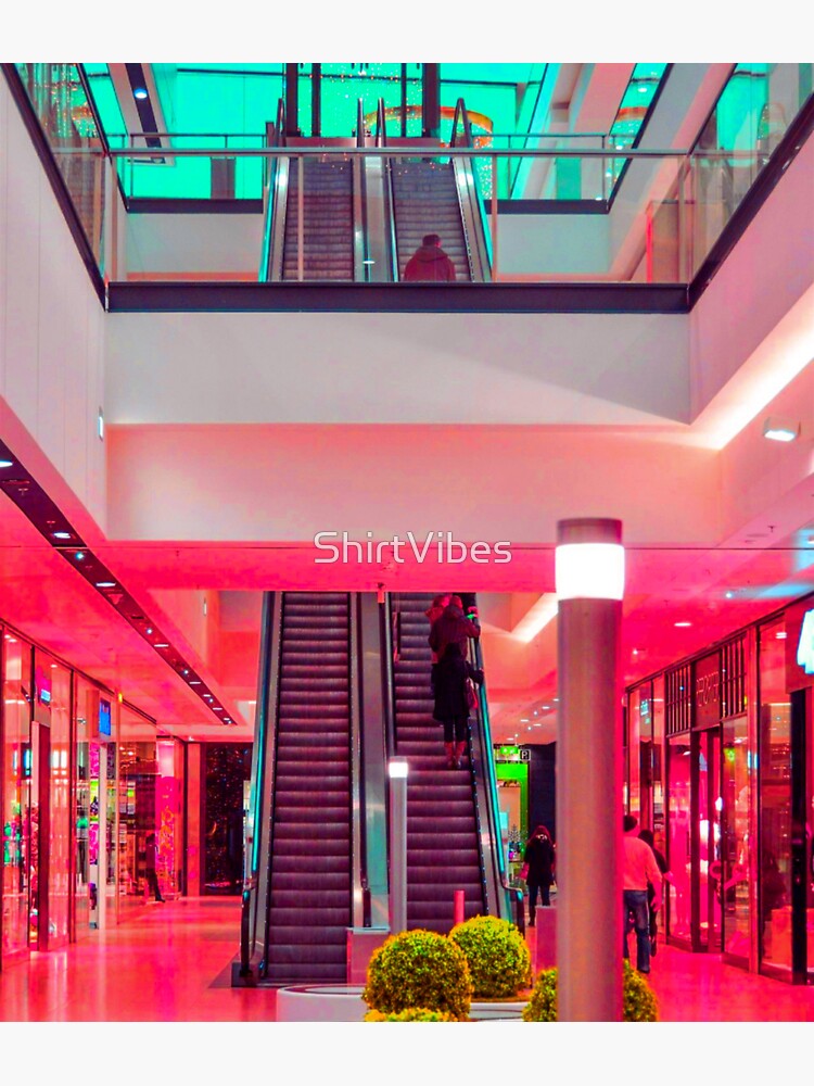 "Vapormall Red 90s Mallsoft Aesthetic Plaza" Sticker for Sale by ...