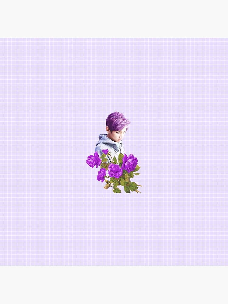 "Violet Taehyung/V BTS Rose Grid" Poster by blosskitty | Redbubble
