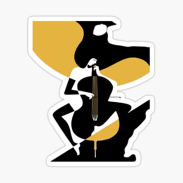 "Awesome Cello design " Sticker for Sale by Shapsough | Redbubble