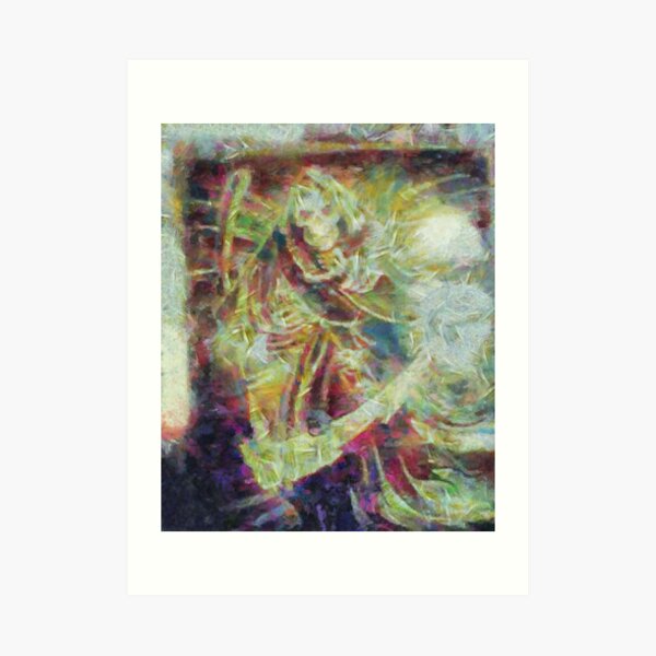 "Psychedelic Grim Reaper with scythe" Art Print by Modem-Art | Redbubble