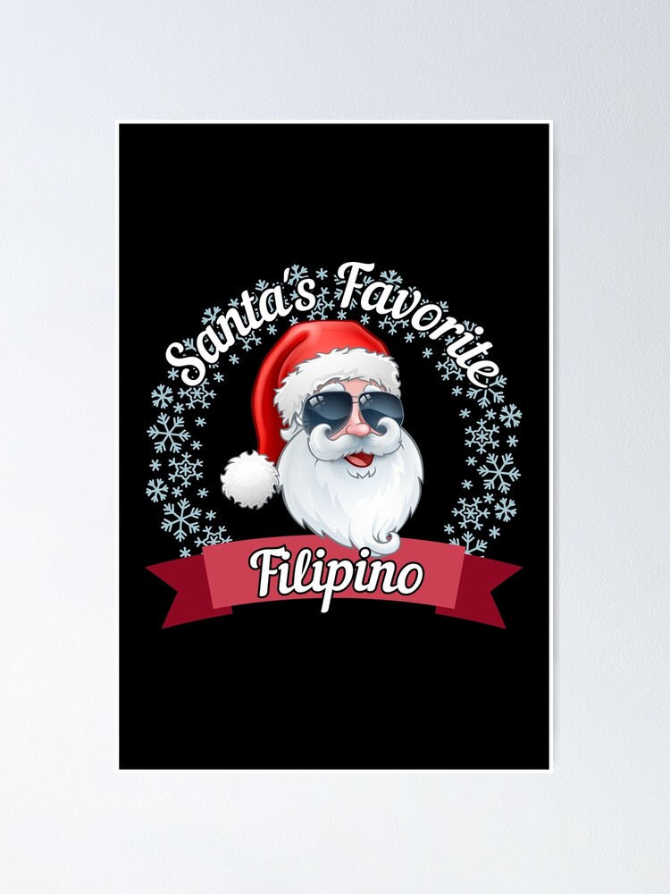 Póster «Santas Favorite Filipino - Filipino Christmas - Feliz Navidad ...