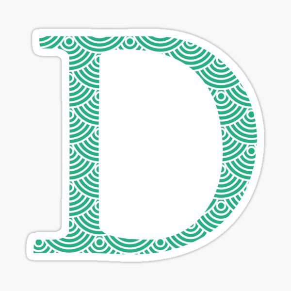 "Letter D" Sticker for Sale by coasthouse | Redbubble