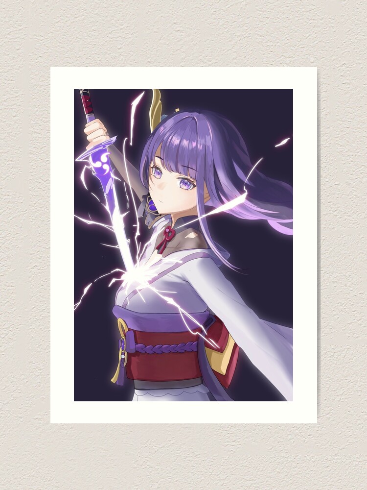 "Raiden Shogun Genshin Impact" Art Print by BataviaAnime | Redbubble