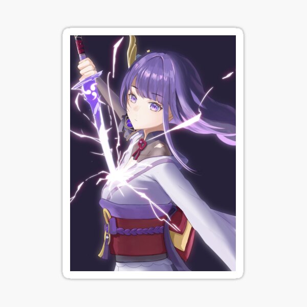 "Raiden Shogun Genshin Impact" Sticker for Sale by BataviaAnime | Redbubble