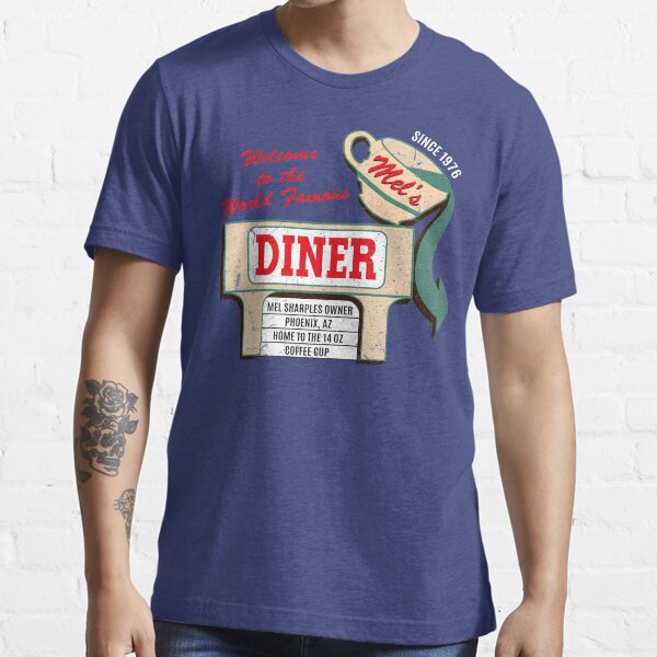 "Mel's Diner Worn" T-shirt for Sale by alhern67 | Redbubble | 70s t-shirts - 70s tv show t ...