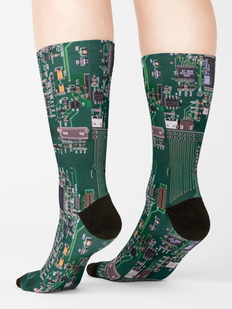 "Printed Circuit " Socks for Sale by CookedPorchop | Redbubble