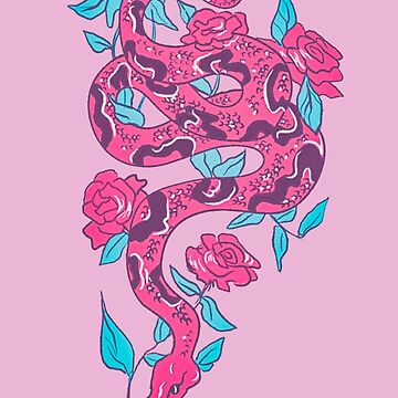"Flower snake 2" Sticker by jezzartt | Redbubble