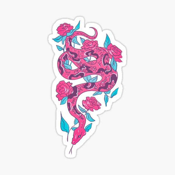 "Flower snake 2" Sticker by jezzartt | Redbubble